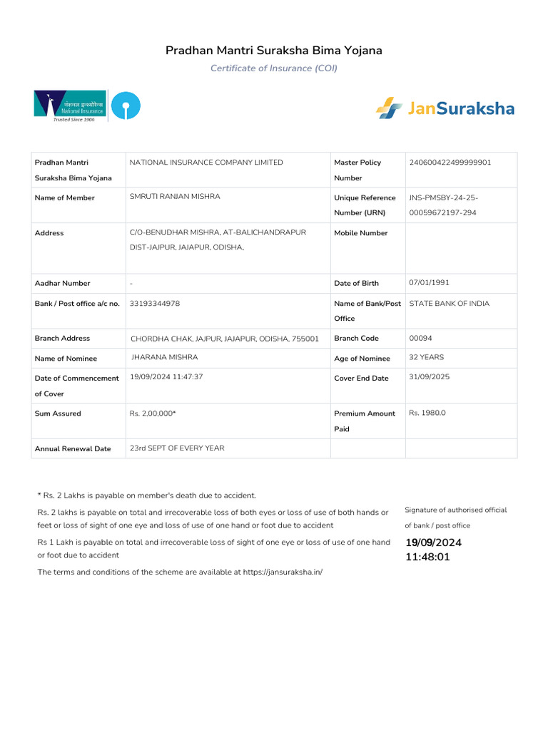 Pradhan Mantri Suraksha | PDF