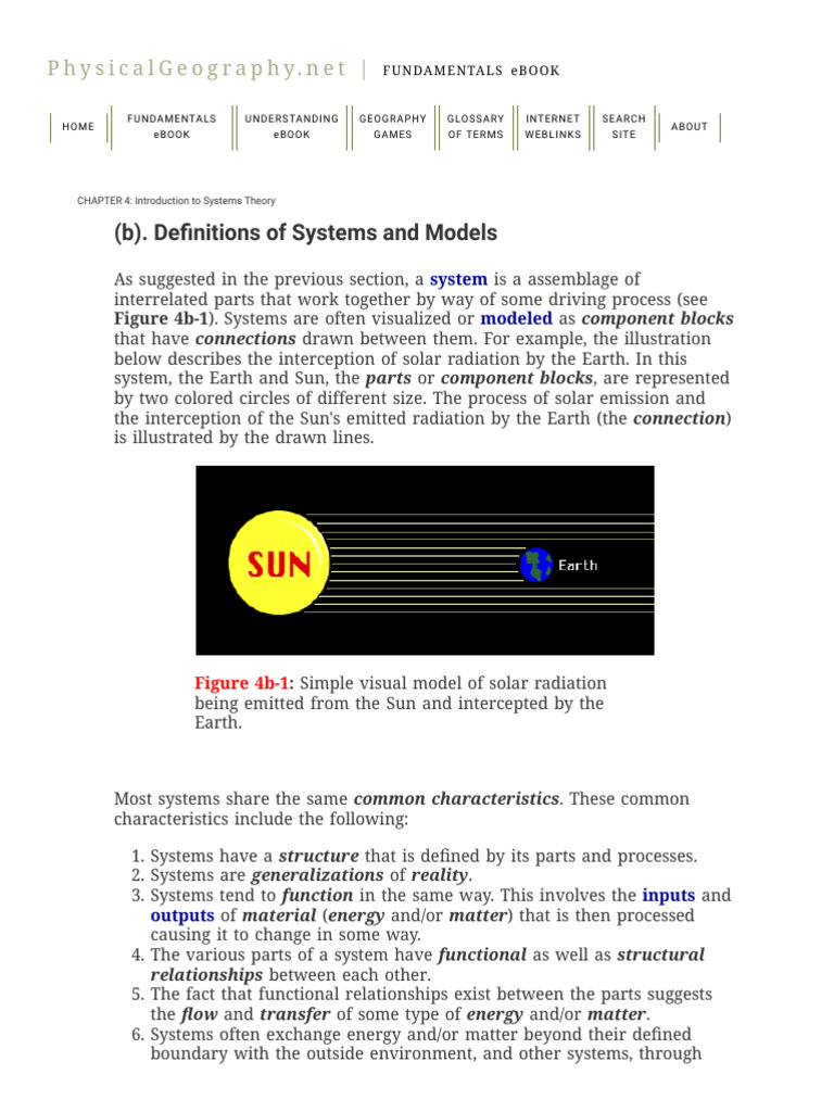 4 (B) Definitions of Systems and Models | PDF | System | Nature