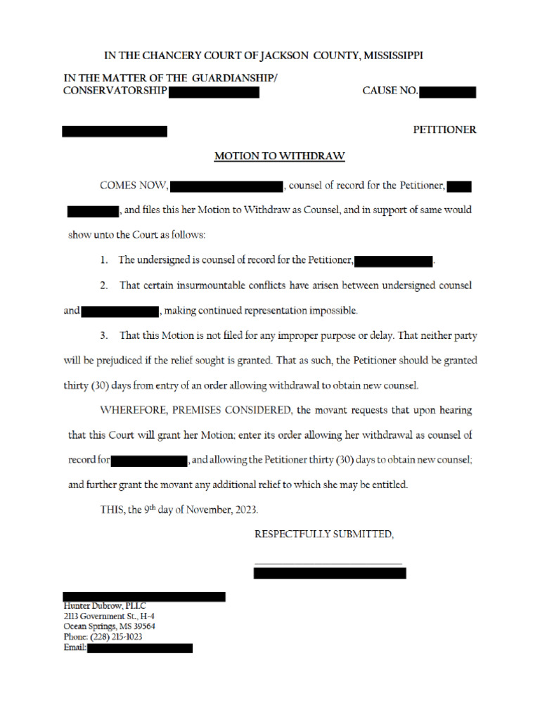 Motion To Withdraw - Redacted | PDF