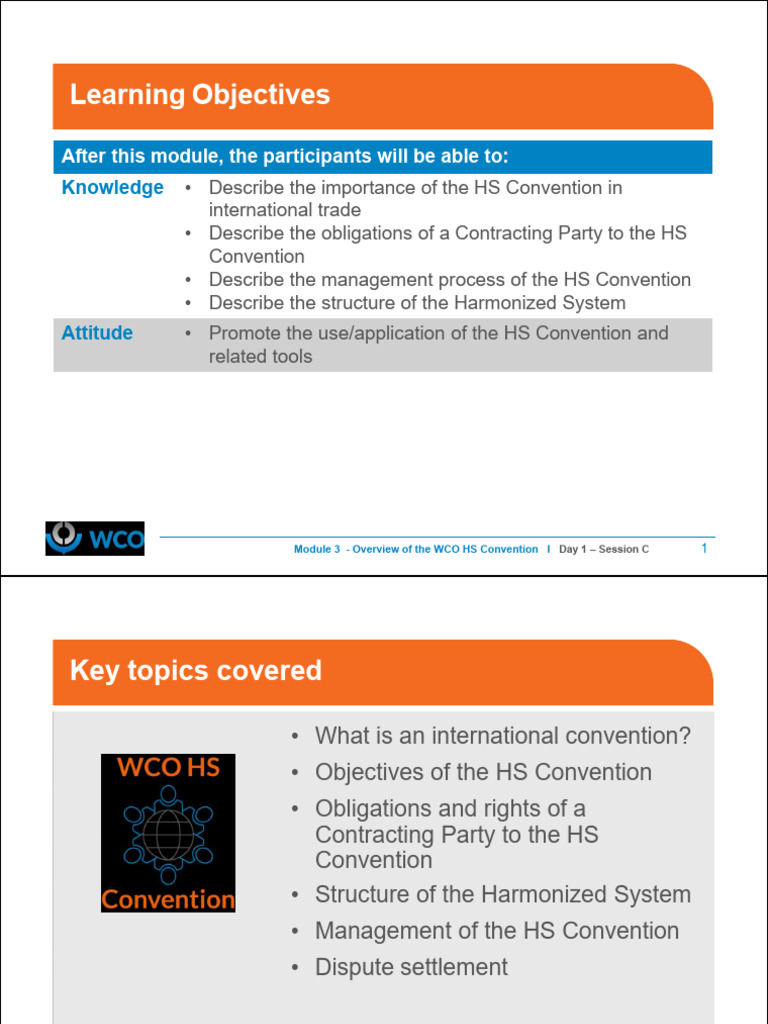 WCO HS Convention Overview | PDF | Economies