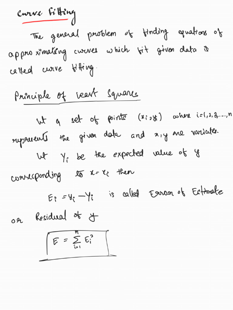 Fitting of Straight Line | PDF
