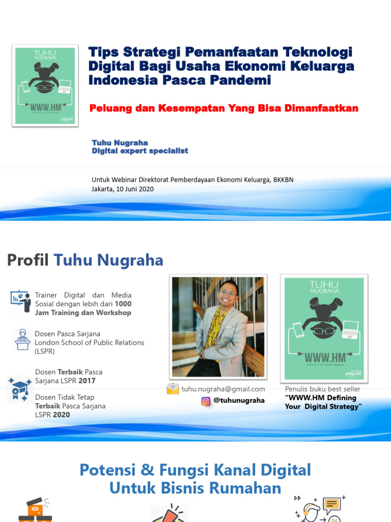 Tuhu Nugraha_Kanal Digital Untuk Bisnis Keluarga Materi BKKBN | PDF
