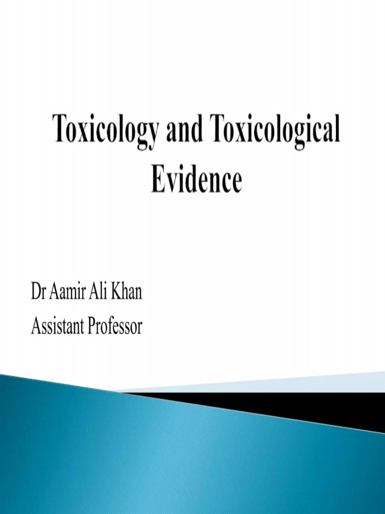Toxicology and Toxicological Evidence | PDF