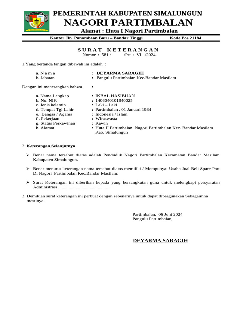SK USAHA Terbaru | PDF