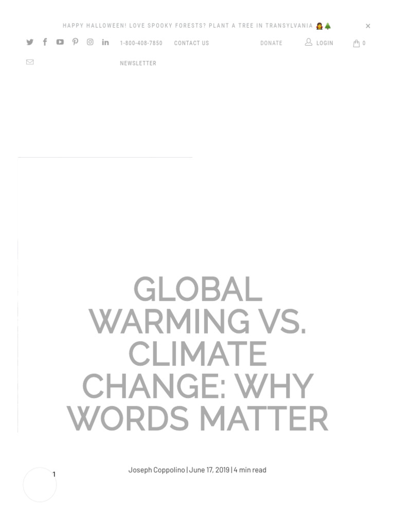 Global Warming vs. Climate Change - One Tree Planted | PDF | Climate ...
