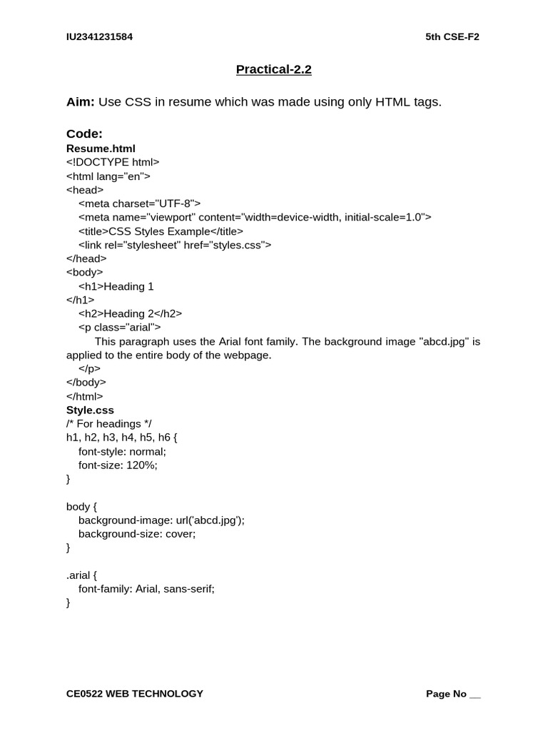 WT Practical 2 - 1 | PDF