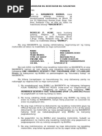 Kasulatan NG Sanglang Motor | PDF
