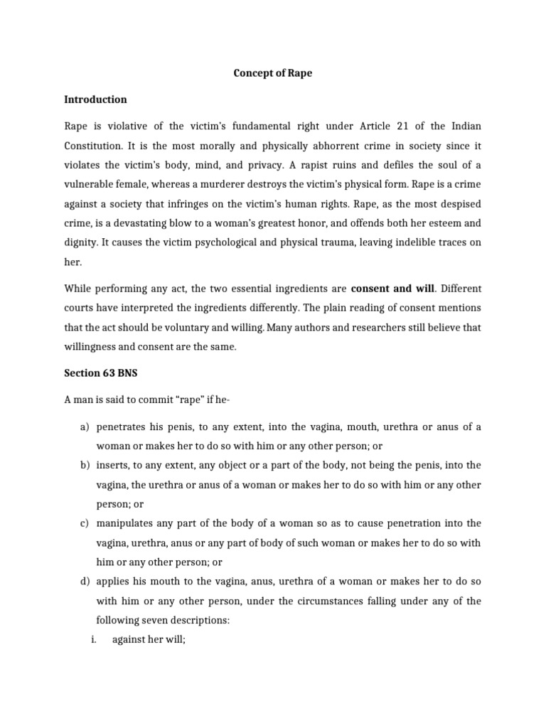 Rape | PDF | Rape | Consent