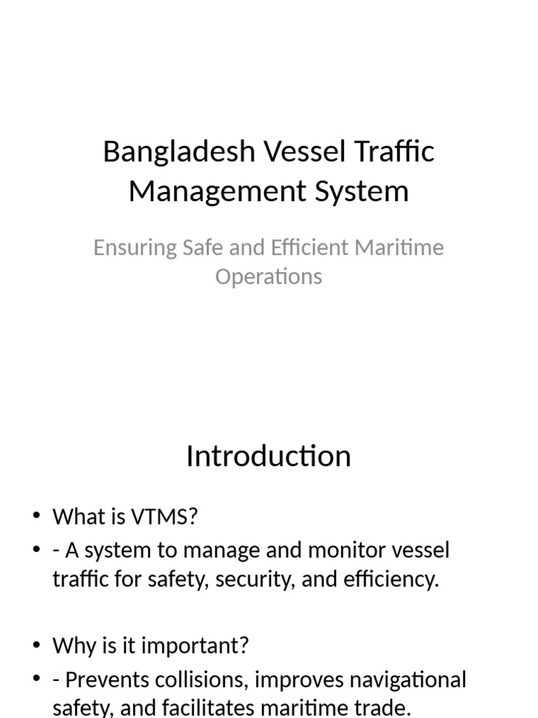 Bangladesh VTMS: Enhancing Maritime Safety | PDF