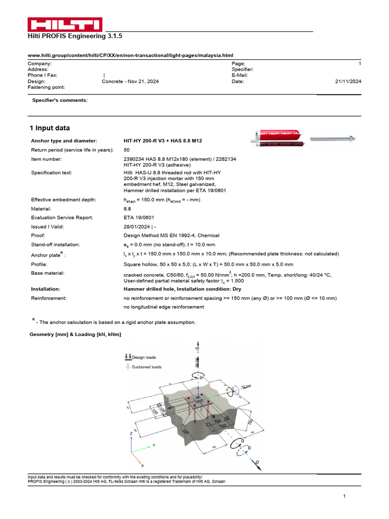 hilti base plate 10 | PDF | Structural Engineering | Materials