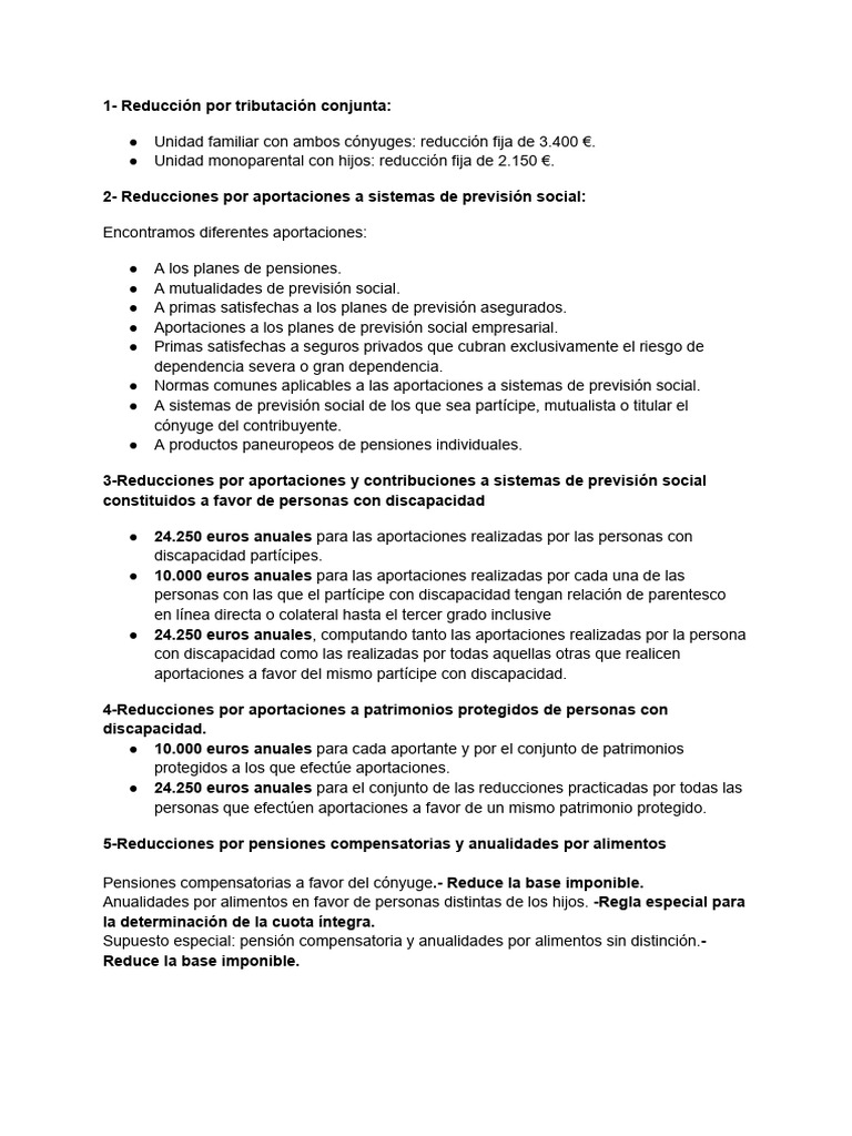 Guía de Reducciones Fiscales 2023 | PDF | Pensión | Bienestar
