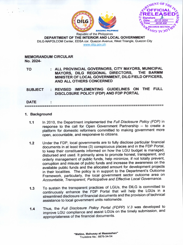 FDPP Feb2024 Memo | PDF