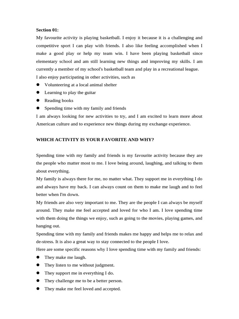 Activities And Achievements Form 03 Pdf