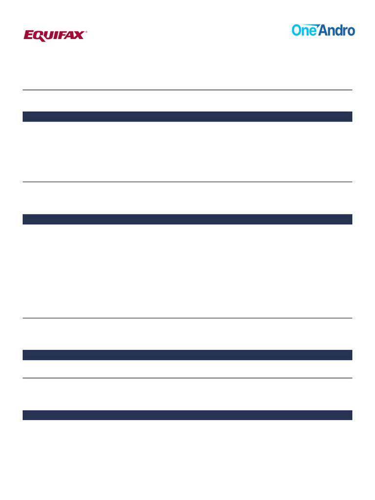 Equifax Report 1733569352463 | PDF | Credit | Finance & Money Management