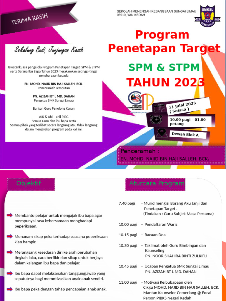 Buku Program Penetapan Target SPM | PDF