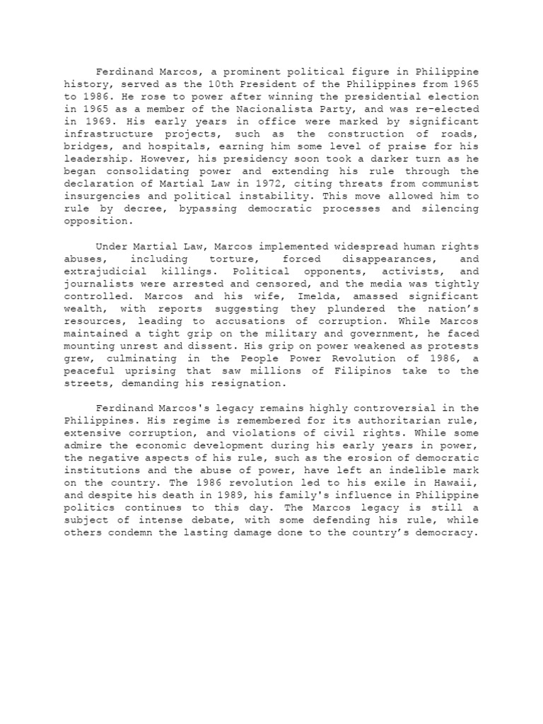 Ferdinand Marcos | PDF