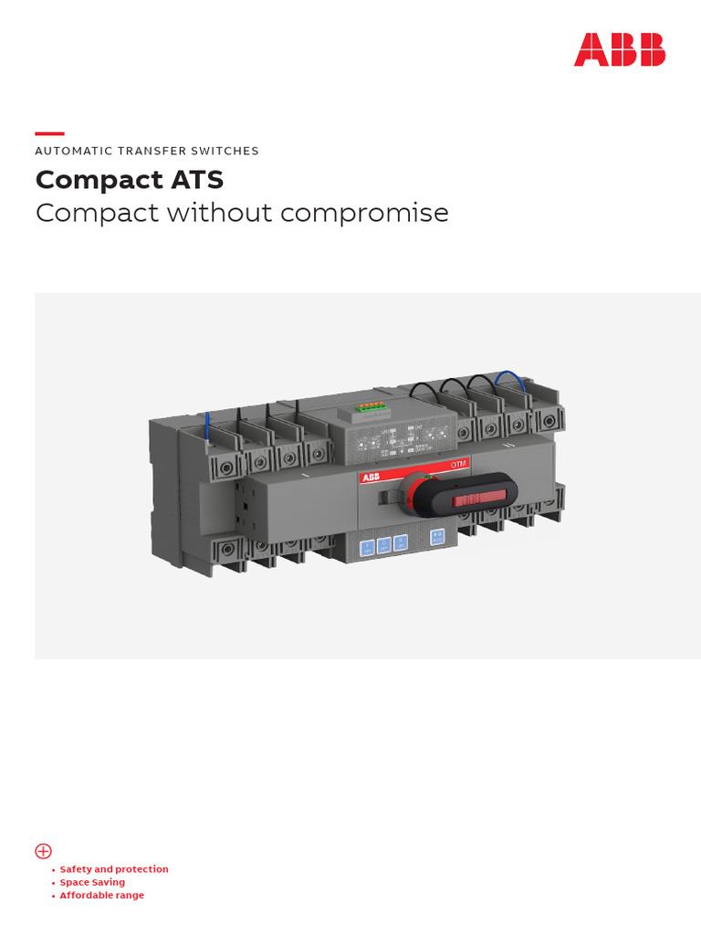ABB Compact ATS Overview and Features | PDF | Switch | Transformer