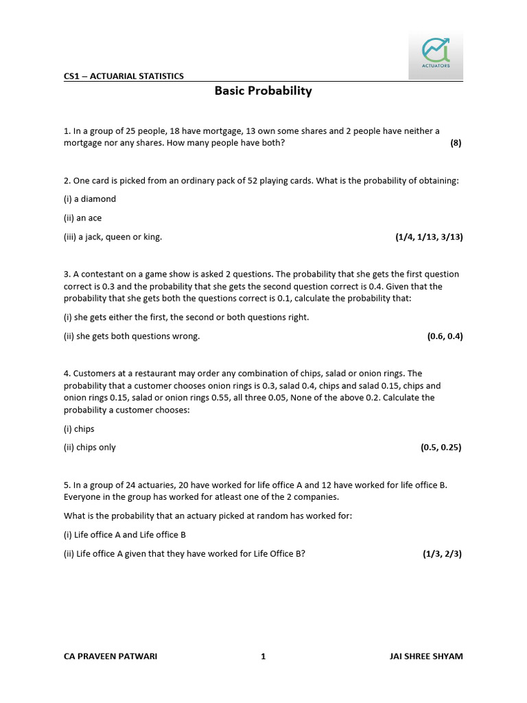 CS1-Basic-Worksheets | PDF | Standard Deviation | Statistical Theory CS1-Basic-Worksheets | PDF | Standard Deviation | Statistical Theory