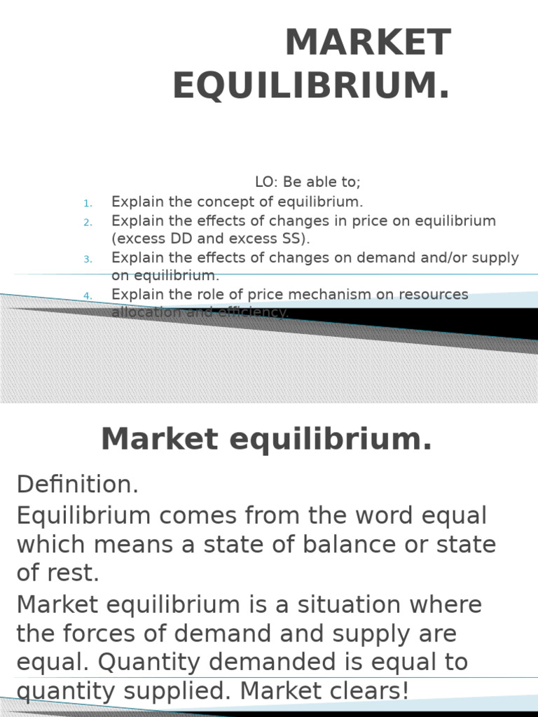 783CRMARKET_EQUILIBRIUM | PDF | Economic Surplus | Economic Equilibrium
