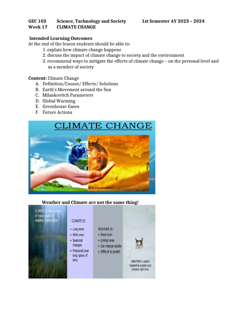 Understanding Climate Change Effects | PDF | Atmosphere Of Earth | Earth