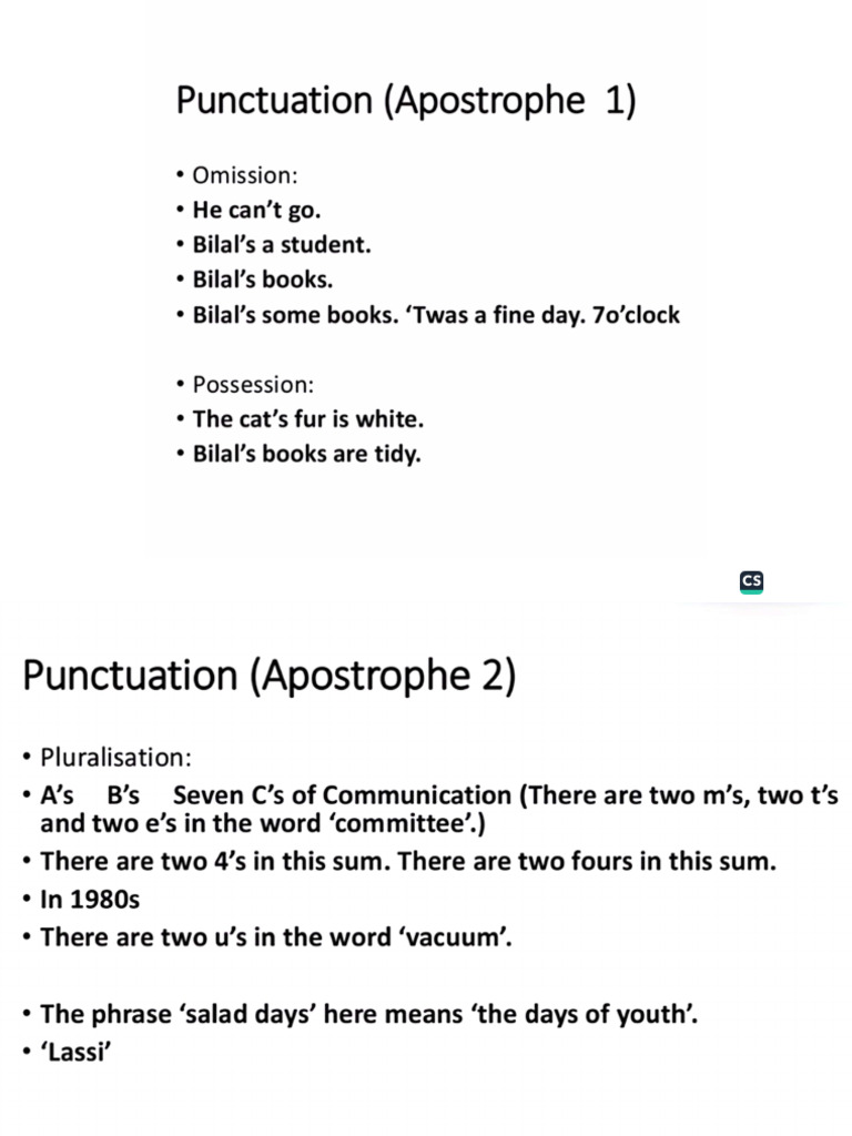 Apostrophe Use | PDF