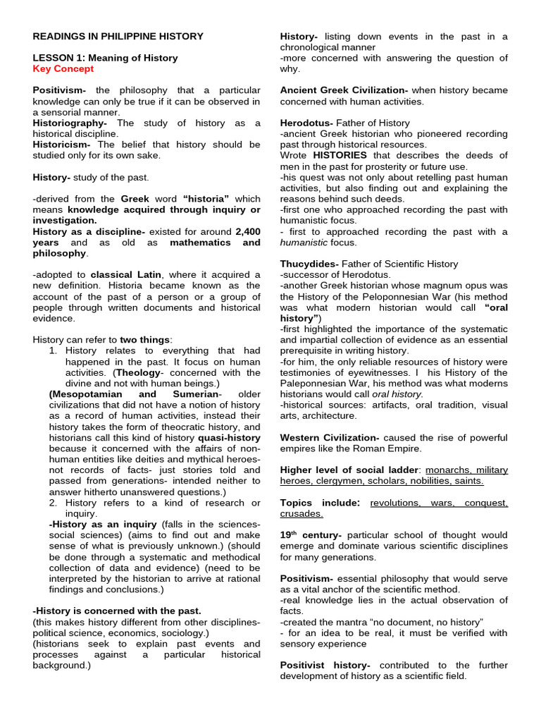 History Lesson 123 | PDF | Historian | Knowledge