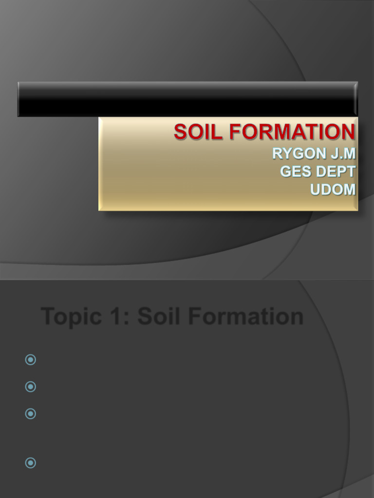 Key Factors in Soil Formation | PDF | Soil | Weathering
