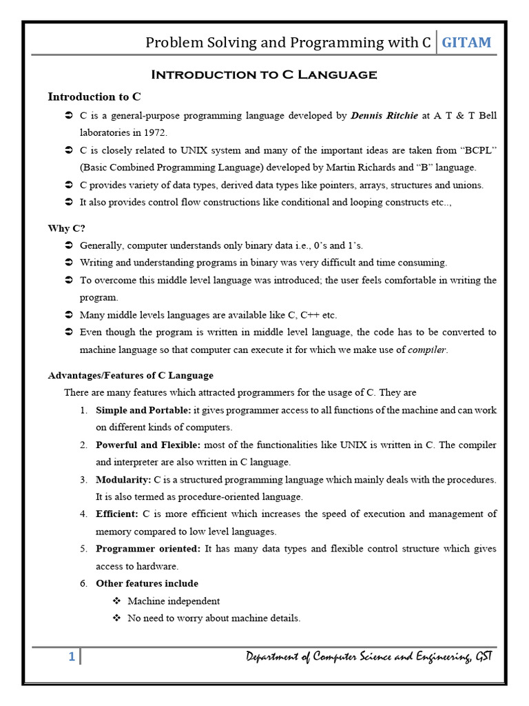 Concepts of C Programming_01 | PDF | Integer (Computer Science) | Data Type