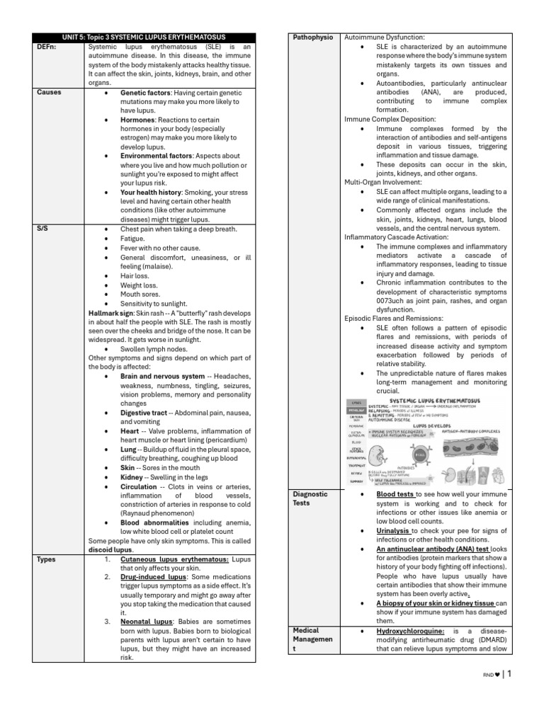 Ms1 Finals Unit5 Sle Psoriasis Sjogrens | PDF | Psoriasis | Autoimmune Disease