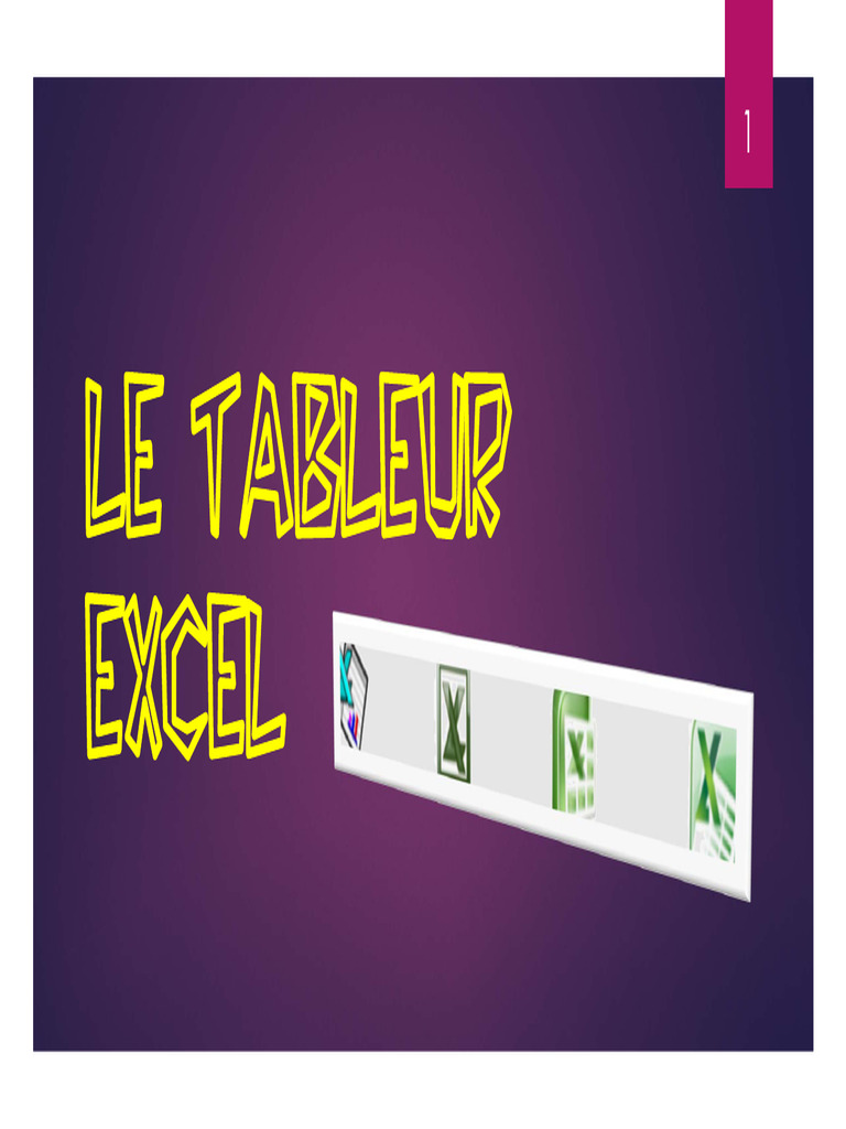 Le Tableur EXCEL | PDF | Feuille de calcul | Microsoft Excel