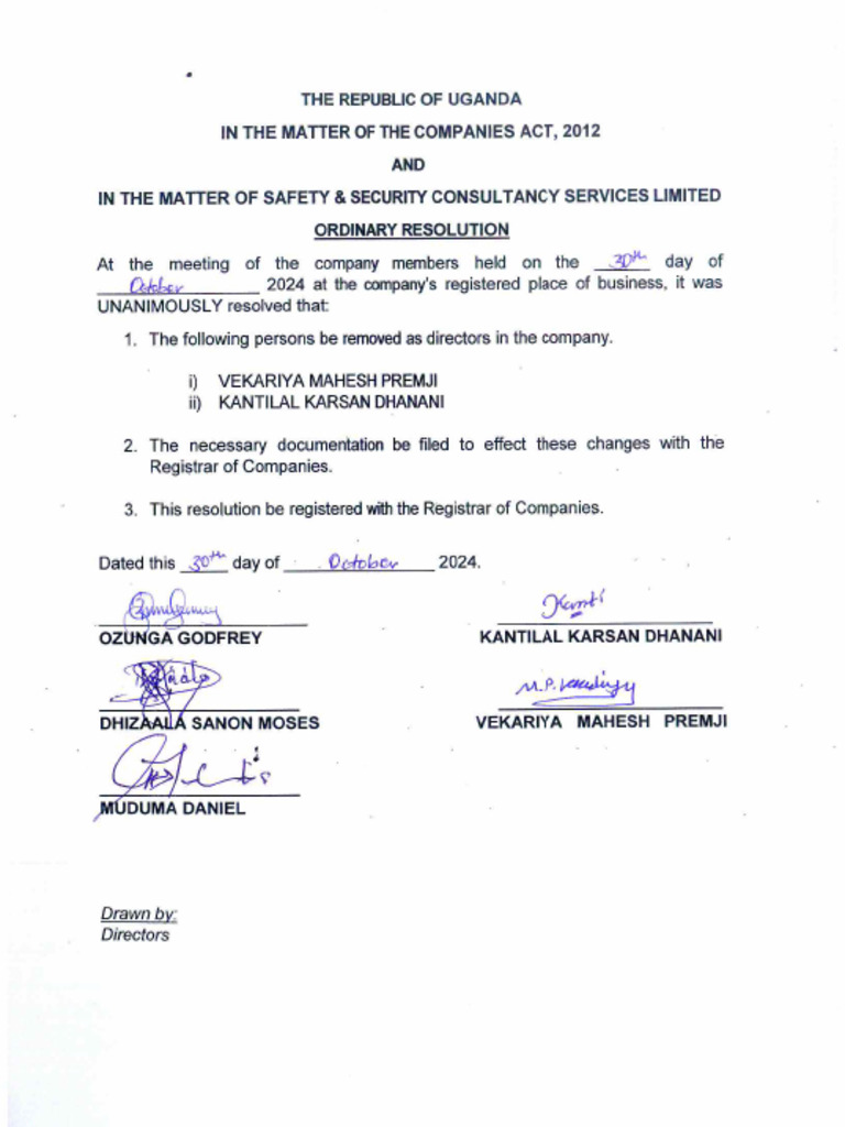 Ordinary Resolution | PDF