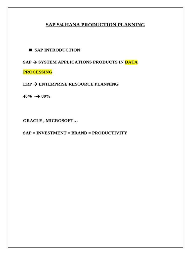 SAP PP STEK | PDF | Cloud Computing | Enterprise Resource Planning