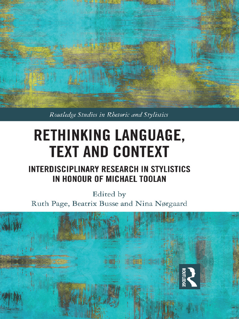 Rethinking Language, Text and Context - Interdisciplinary Research in ...