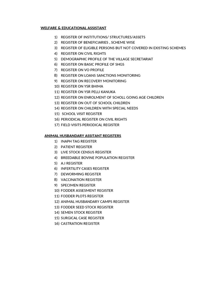 Comprehensive Register Overview for Welfare Programs | PDF | Food ...