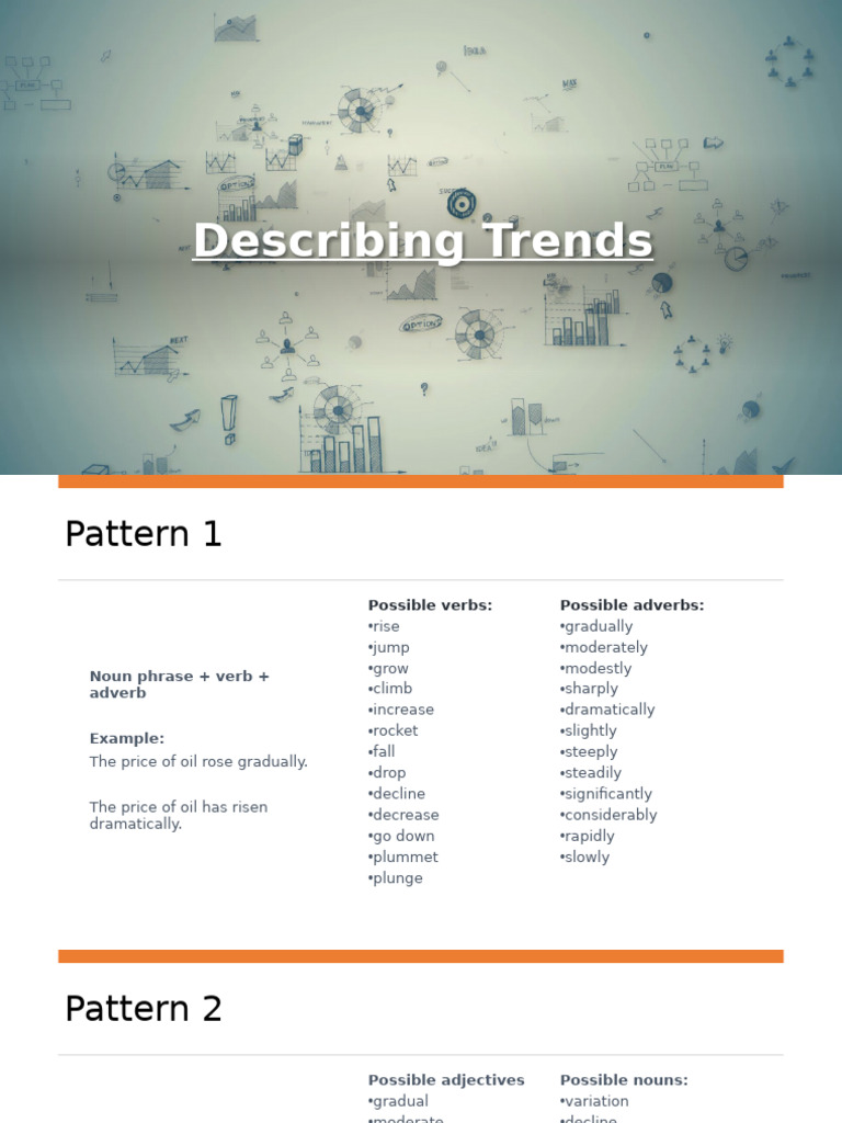 describing trends | PDF | Noun | Adjective