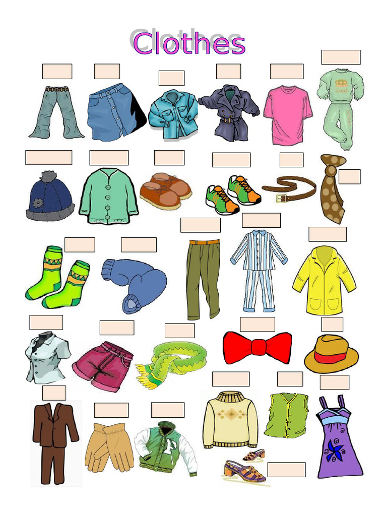 PRAC 3 - Clothes Vocabulary | PDF