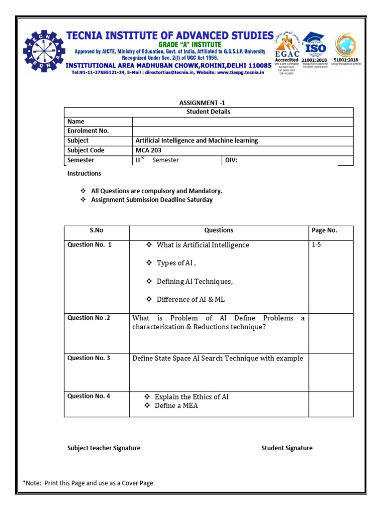 Assignment MCA | PDF