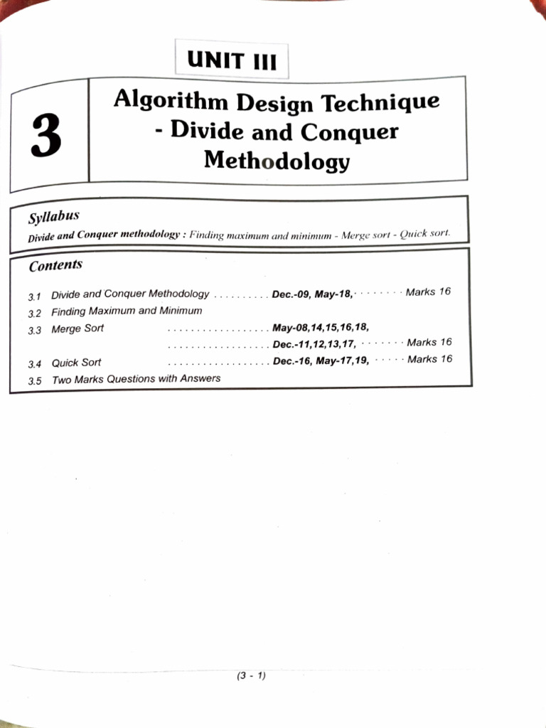 Algo Unit 3 | PDF | Recurrence Relation | Computer Programming