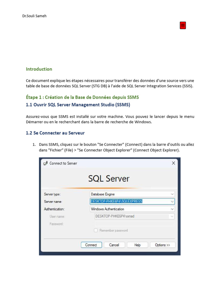 Transfert de données avec SSIS et SSMS | PDF | Microsoft SQL Server ...