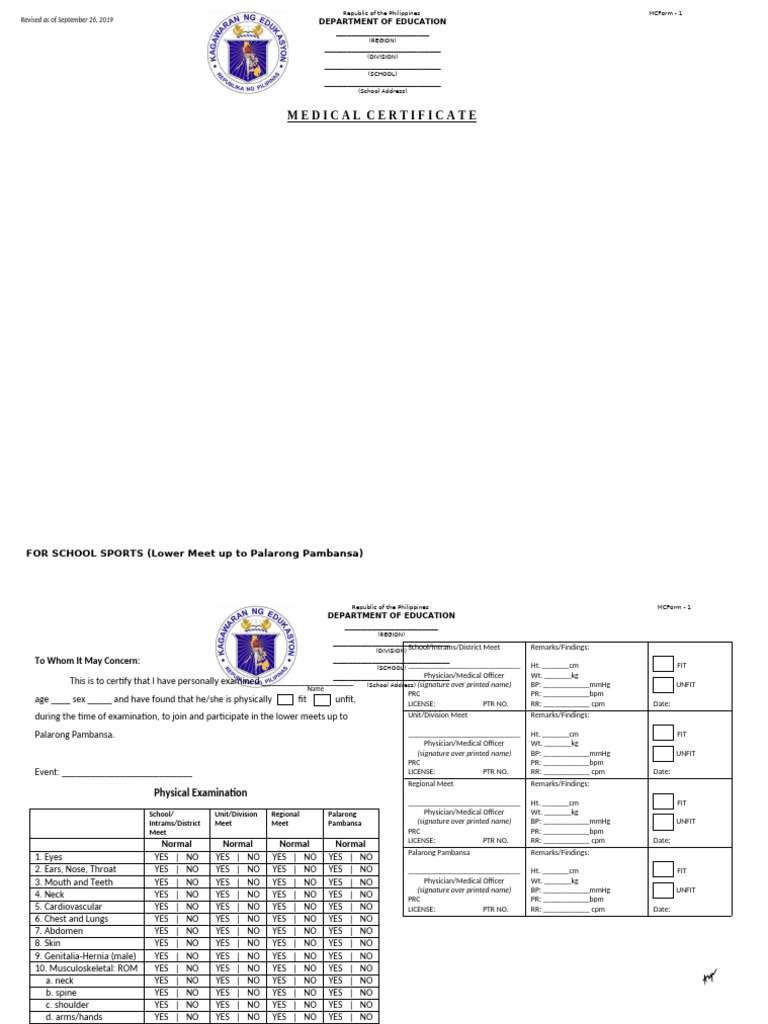 Medical-Certificate-for-Athletes-1 (1) | PDF