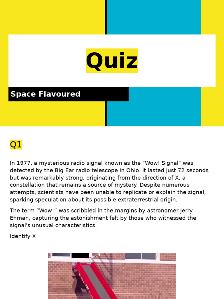 Quiz - Friday | PDF | Outer Space | Astronomical Objects