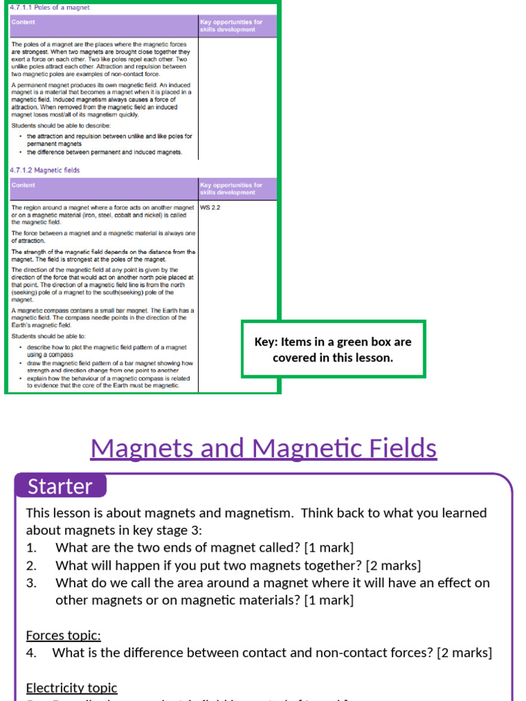 Lesson 1 Magnets and Magnetic Fields | PDF | Magnet | Magnetism