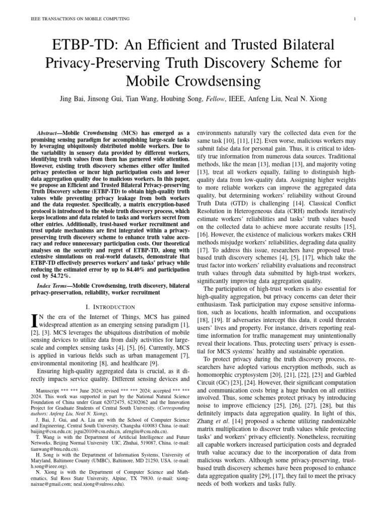 ETBP-TD_An_Efficient_and_Trusted_Bilateral_Privacy-Preserving_Truth_Discovery_Scheme_for_Mobile ...