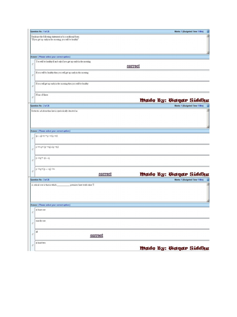 MTH202 Midterm Paper Waqar Siddu | PDF