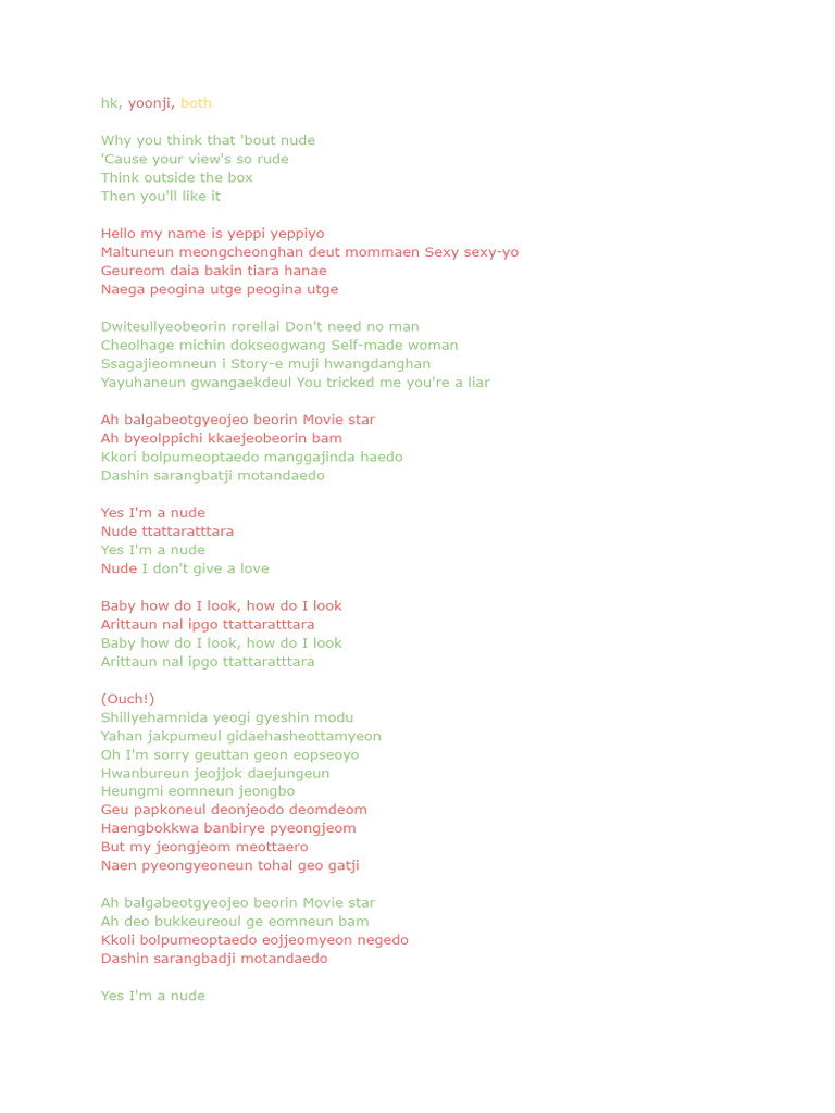 Nxde lyrics | PDF