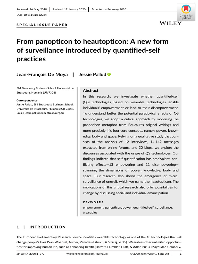 From Panoptican To Heautopticon | PDF | Michel Foucault | Empowerment