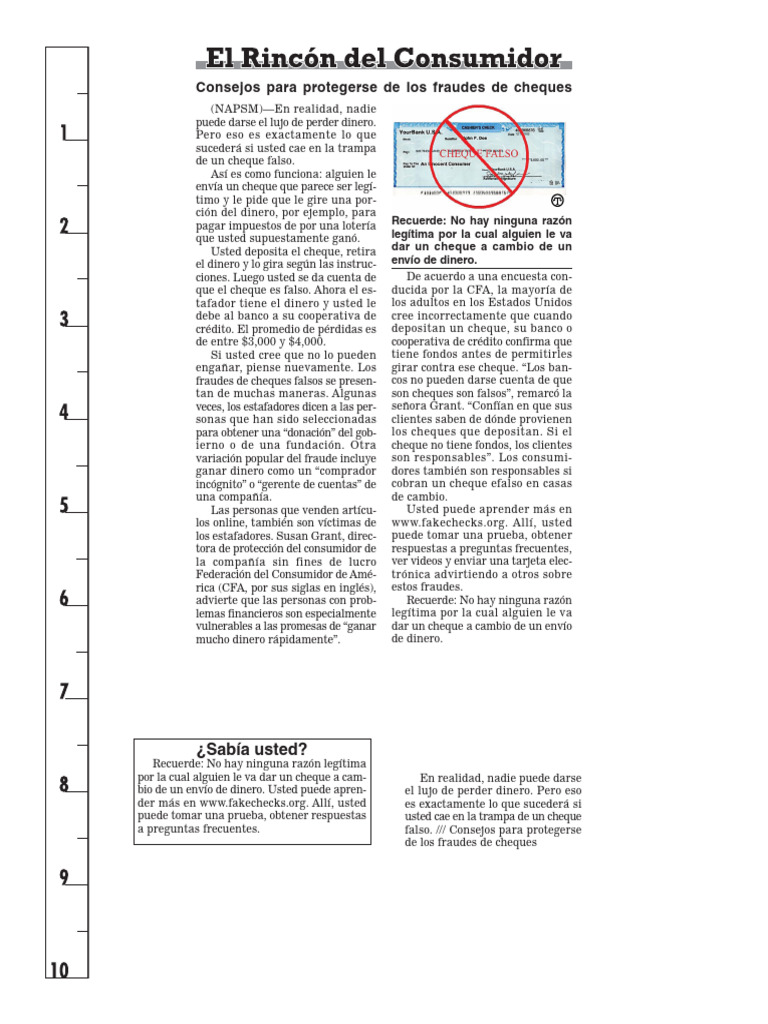Ready To Use News Articles-Spanish | PDF | Cheque