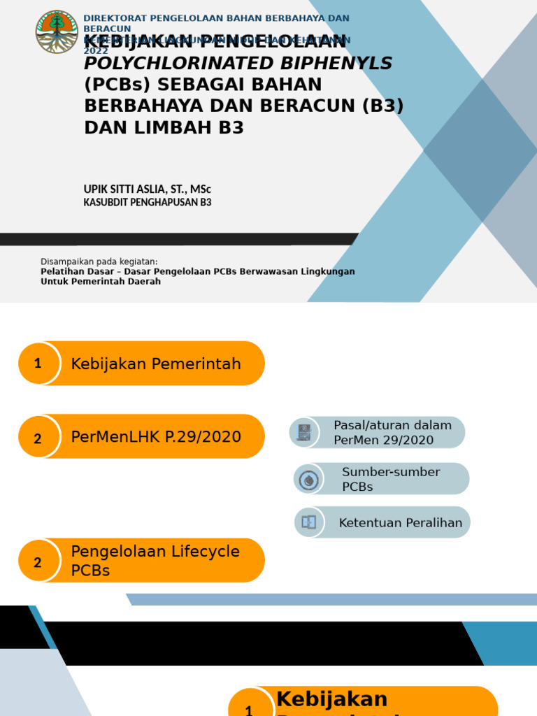 Kebijakan Pengelolaan PCBs Sebagai B3 Dan Limbah B3 | PDF