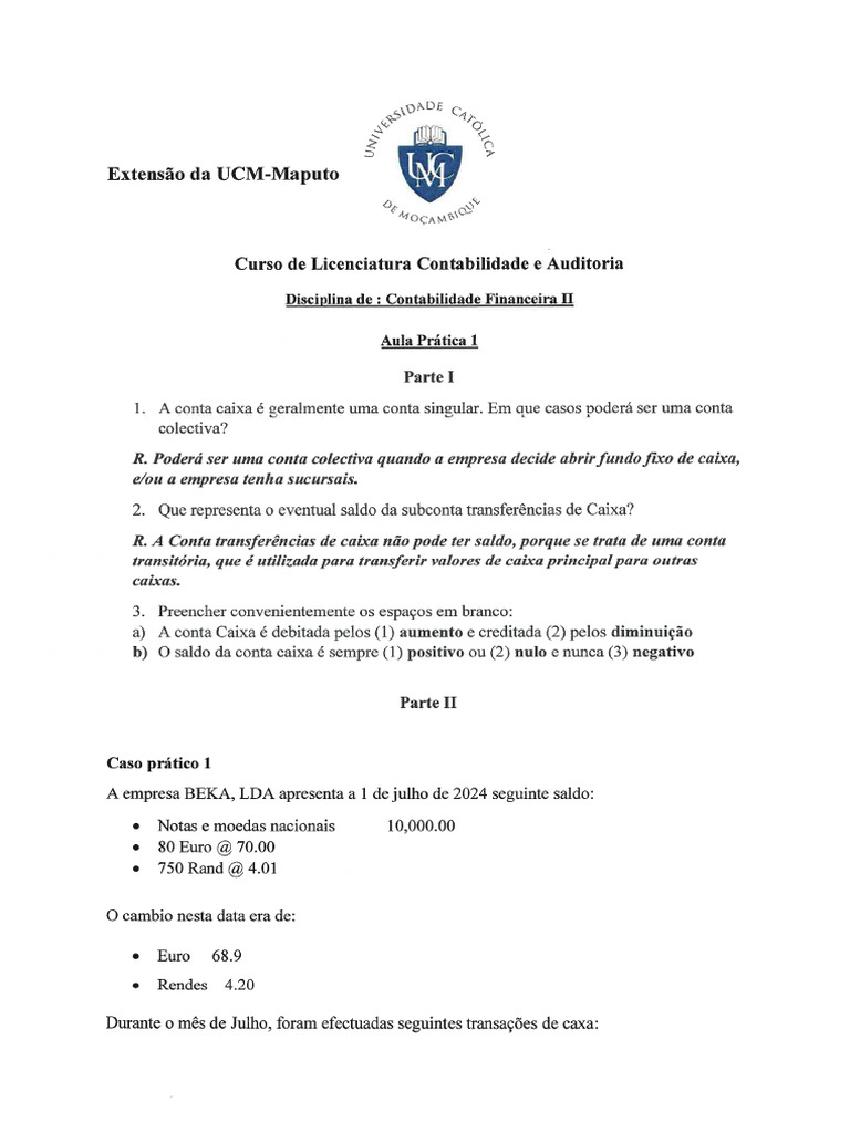 AULA PRATICA 1 RESOLVIDA | PDF