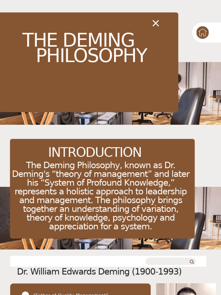 The Deming Philosophy Faina Catipay Presentation | PDF | Quality ...